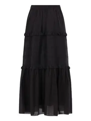 Isabel Marant Étoile Tiered Ruffle Skirt - Black