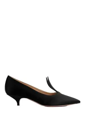 Dior Whisper Pointed Toe Kitten Heel Pumps - Black