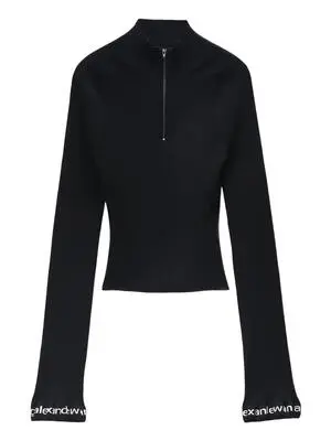 ALEXANDER WANG Alexander Wang Half-Zip Sweater With Logo Detail