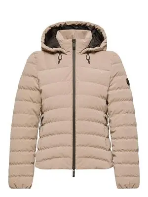 Moncler Logo Patch Quilted Jacket - Beige