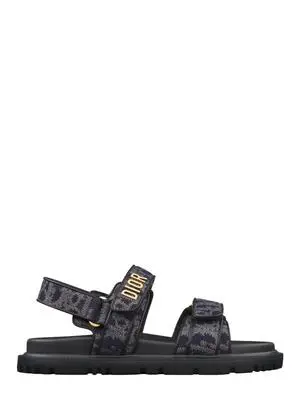 Dior Act Sandal - Blue And Tobacco Brown