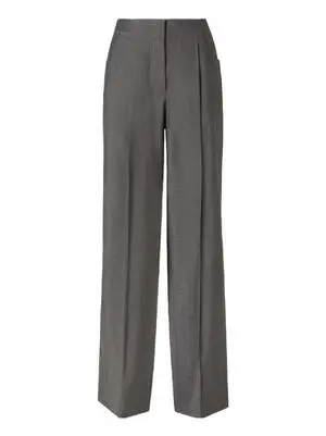 Fendi Wide-leg Pleated Trousers - Grey