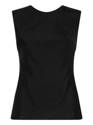 ST. AGNI ST. AGNI Sleeveless Round Neck Top With Piping Ties