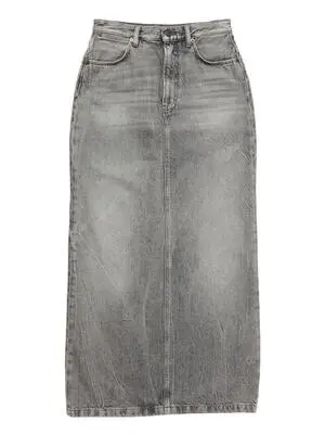 Acne Studios Panelled Denim Midi Skirt - Gray