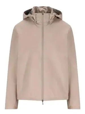 Herno Herno Zip-Up Hooded Jacket Nude