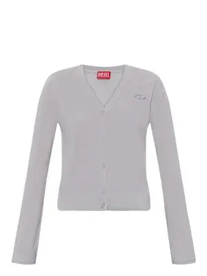 DIESEL® M-alima V-neck Knitted Cardigan - Grey