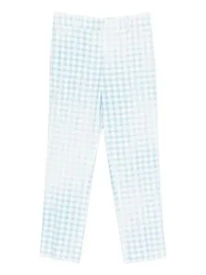 Ermanno Scervino Gingham Checkered Cigarette Pants - White