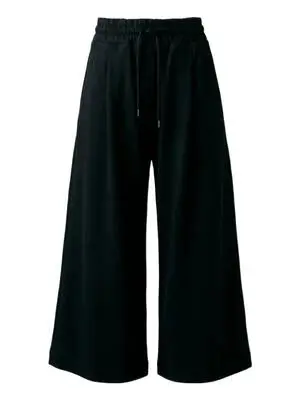 Dries Van Noten Elastic Waist Wide Leg Trousers - Black