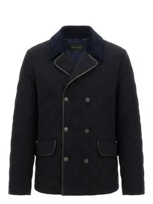Gucci Double-breasted Quilted Jacket - Black