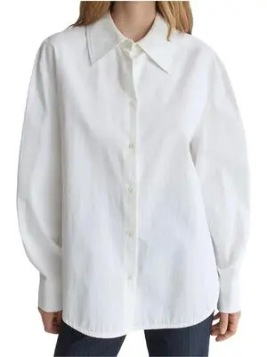 Séfr Long Sleeve Collared Shirt - White