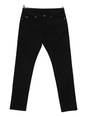 Emporio Armani Logo Detail Jeans - Black