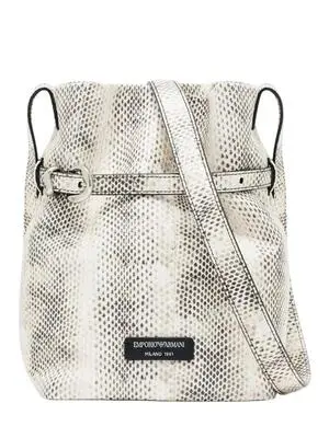 Emporio Armani Snake-effect Leather Bucket Bag - Pattern
