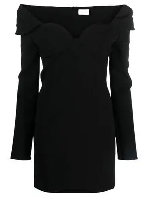 Magda Butrym Off-the-shoulder Sweetheart Neckline Mini Dress - Black