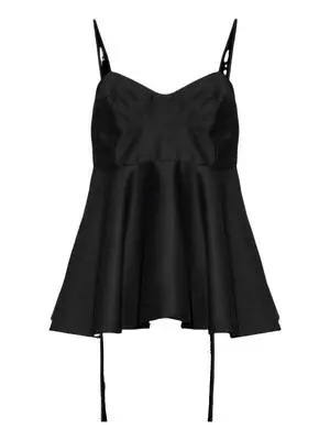 RÓHE Flared Bustier Top - Black