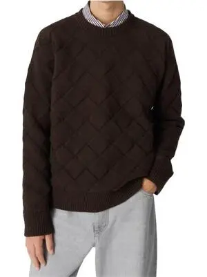 Bottega Veneta Intrecciato Wool Jumper - Black