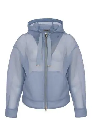 Herno Zip-up Hooded Jacket - Sky-blue