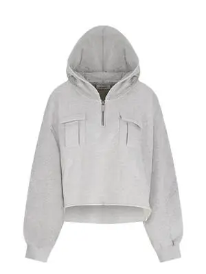 Off-White Off-White Cropped Graphic Print Hoodie No