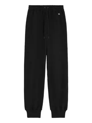 Celine Sweatpants In Cotton Fleece - Black/white