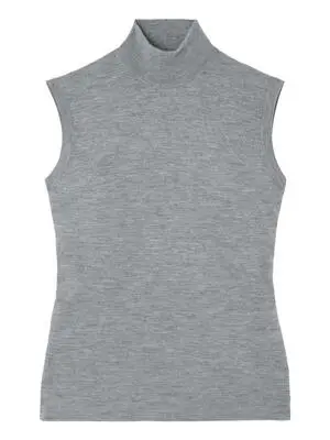 LISA YANG Sleeveless High-necked Vest - Darkgray