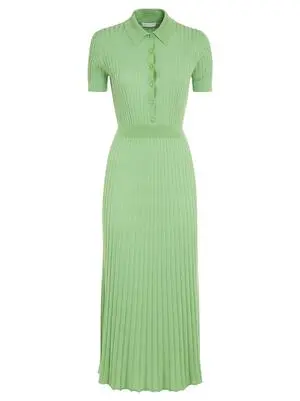 GABRIELA HEARST Gabriela Hearst Short-Sleeved Collared Buttoned Midi Dress