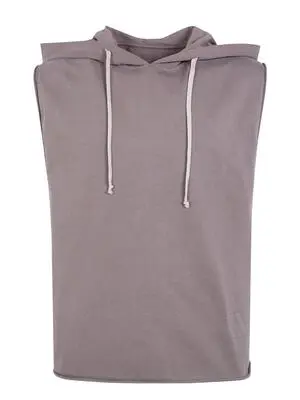 Rick Owens Sleeveless Drawstring Hoodie - Gray