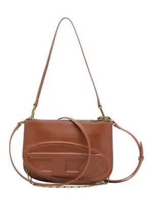 DIESEL® Diesel 1DR Twin Embossed Zipped Shoulder Bag Brown