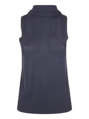 Alberta Ferretti Sleeveless Cape Shirt - Black