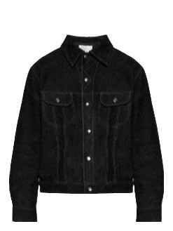 Studio Nicholson Boston Suede Jacket - Black
