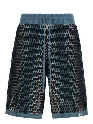 Amiri Striped Knit Shorts - Black