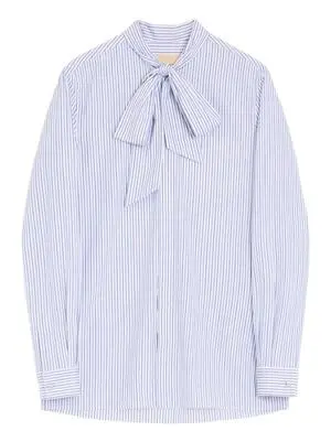 Valentino Garavani Striped-pattern Cotton Shirt - Purple