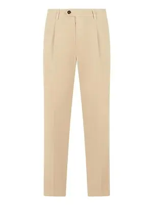 Eleventy Eleventy Pleated Tailored Trousers Beige