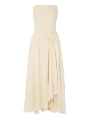 STAUD Staud Hightide Asymmetrical Pleated Dress