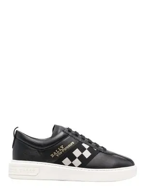 Bally Check-print Low-top Sneakers - Black