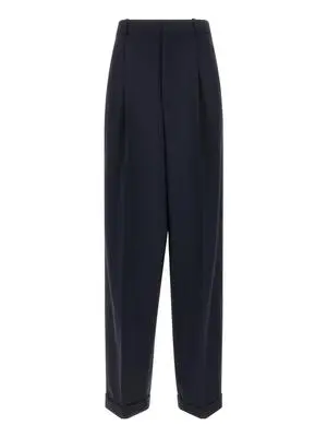 Polo Ralph Lauren Pleated Wide-leg Trousers - Blue