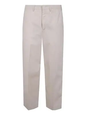 PT TORINO Straight-leg Cotton Trousers - Ice