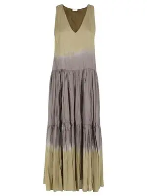 ROBERTO COLLINA Sleeveless V-neck Maxi Dress - Gray