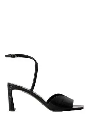 JIMMY CHOO Jimmy Choo Square Toe High Heel Sandals With Adjustable Ankle Strap