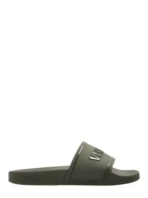 VERSACE Versace Logo Raised Open-Toe Slides
