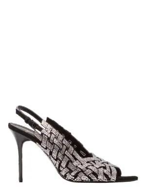 Balmain Embellished High-heeled Sandals - Silver
