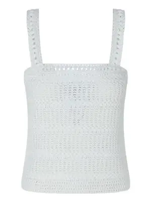 Vince Crochet Tank Top - White