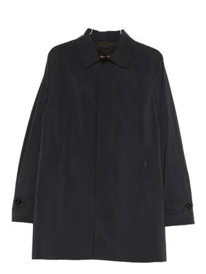MOORER Long-sleeved Trench Coat - Black