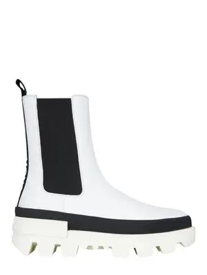 Moncler Coralyne Logo Short Boots - Optical White