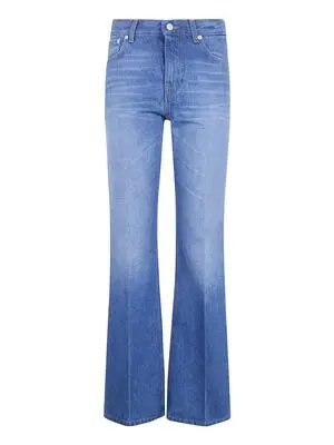HAIKURE Logo-patch Flared Jeans - Blue