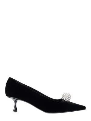 JIMMY CHOO Pointed Toe Embellished High Heel Pumps - Black