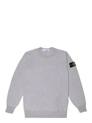 Stone Island Compass Patch Crewneck Jumper - Gray