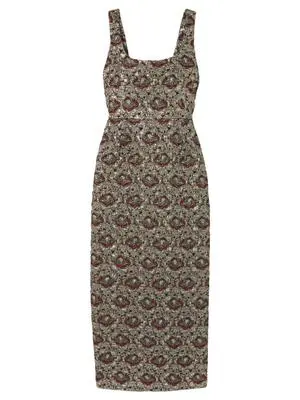 Simkhai Ravenna Floral Jacquard Midi Dress - Multi-color