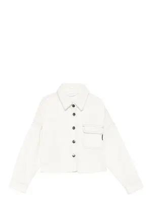 Palm Angels Long Sleeve Jacket - White