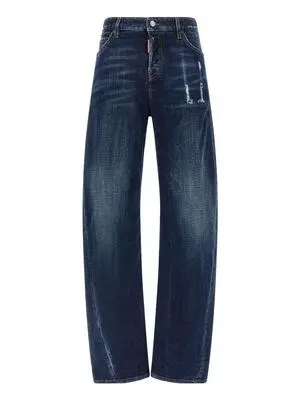 Dsquared2 Loose Twist Relaxed Jeans - Navy Blue