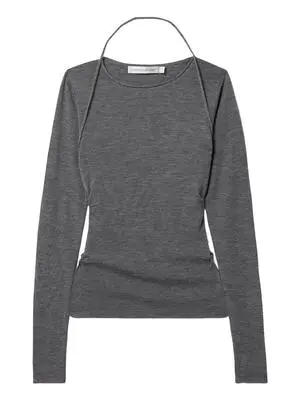 Christopher Esber Asymmetrical Long Sleeve Sweater - Black