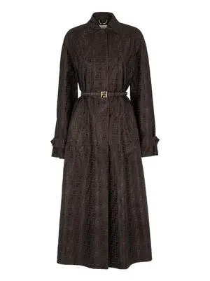 FENDI Fendi FF Jacquard Belted Coat